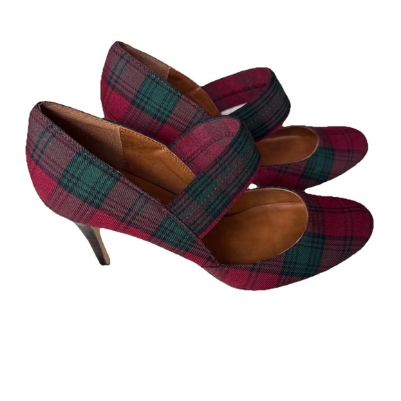Ann Marino | Shoes | Ann Marino By Betty Muller Plaid Heels In Red And ...